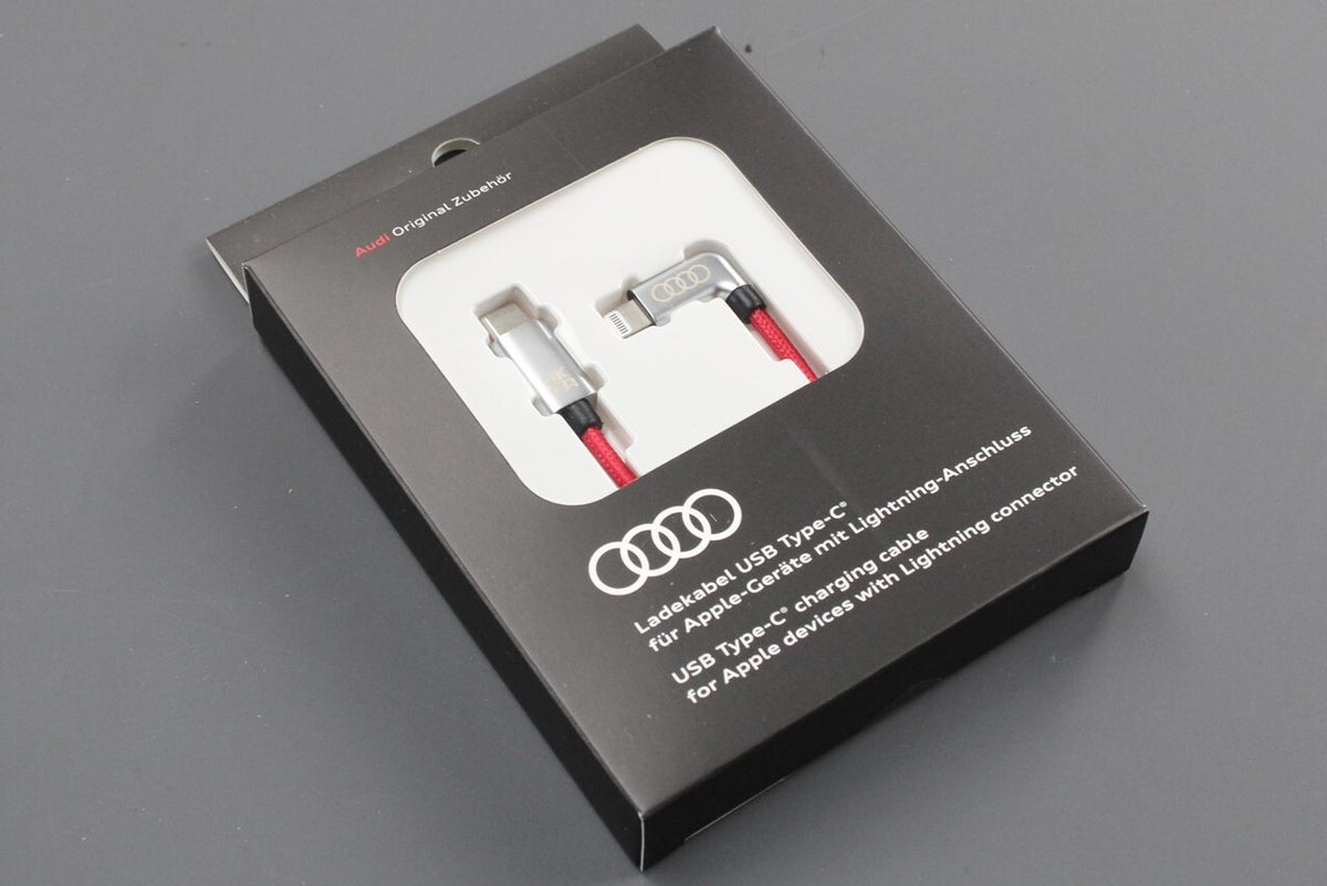 Audi USB-C to Apple Lightning Charging cable (Red/Silver) 8S0051435AA ...