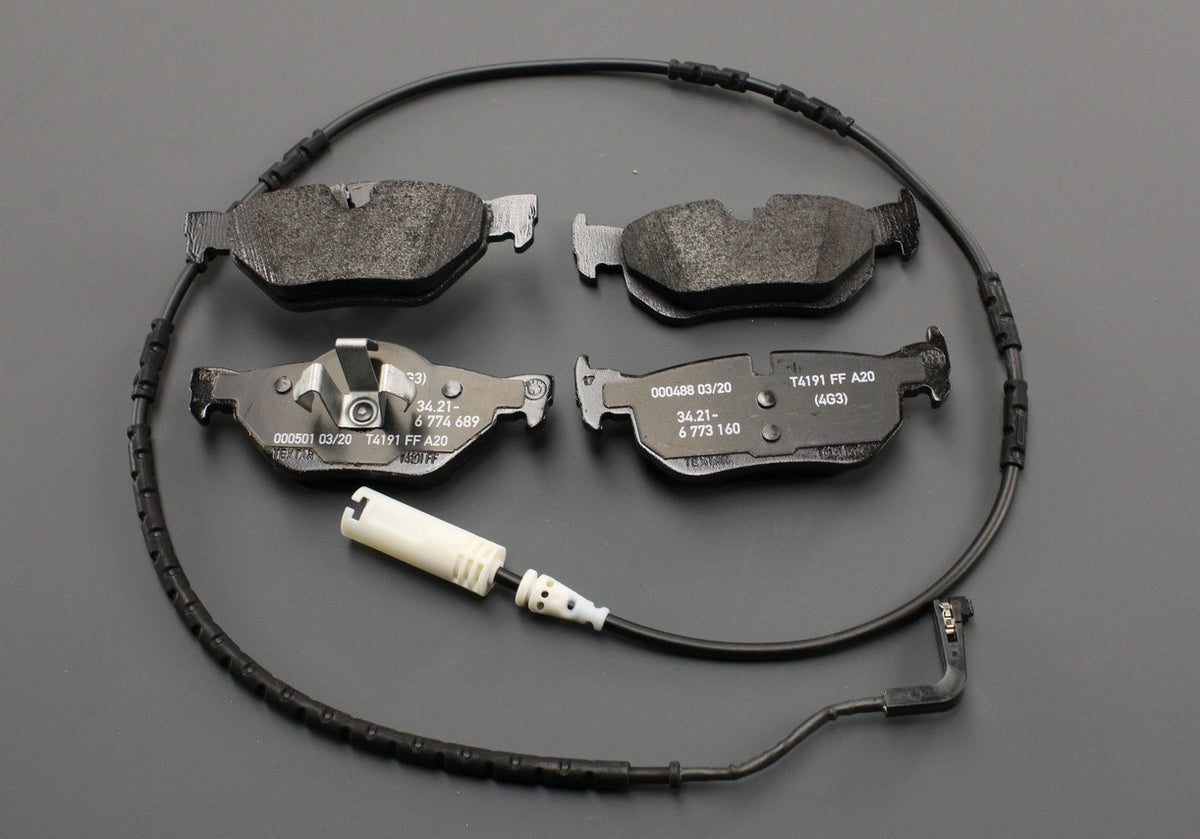 BMW E82 E88 E90 E91 E92 brake pads with wear sensor (rear) 34212288891 ...