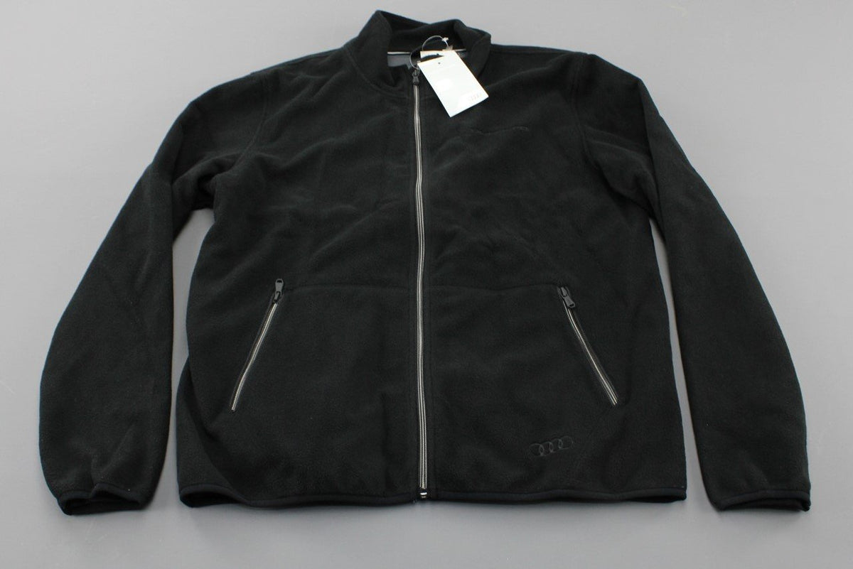 Audi Quattro Men's fleece jacket Black (XLarge) 3131700605 – Partshaus Ltd