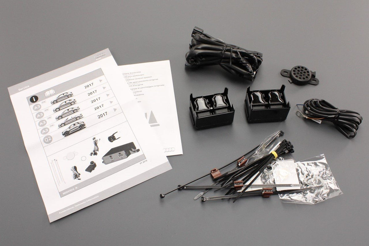 Audi A3 S3 8V 17-20 Q2 Q3 parking sensor retro-fit kit (rear) 8V005463 ...