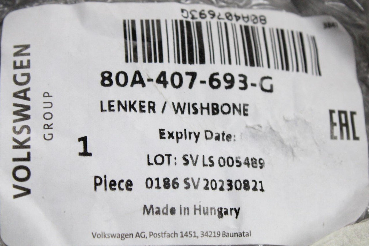Audi Q5 2018-on lower control arm (front left) 80A407693G – Partshaus Ltd