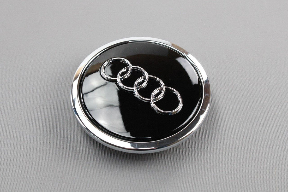 Audi A3 TT R8 alloy wheel centre hub cap gloss black (x1) 4B0601170A A ...