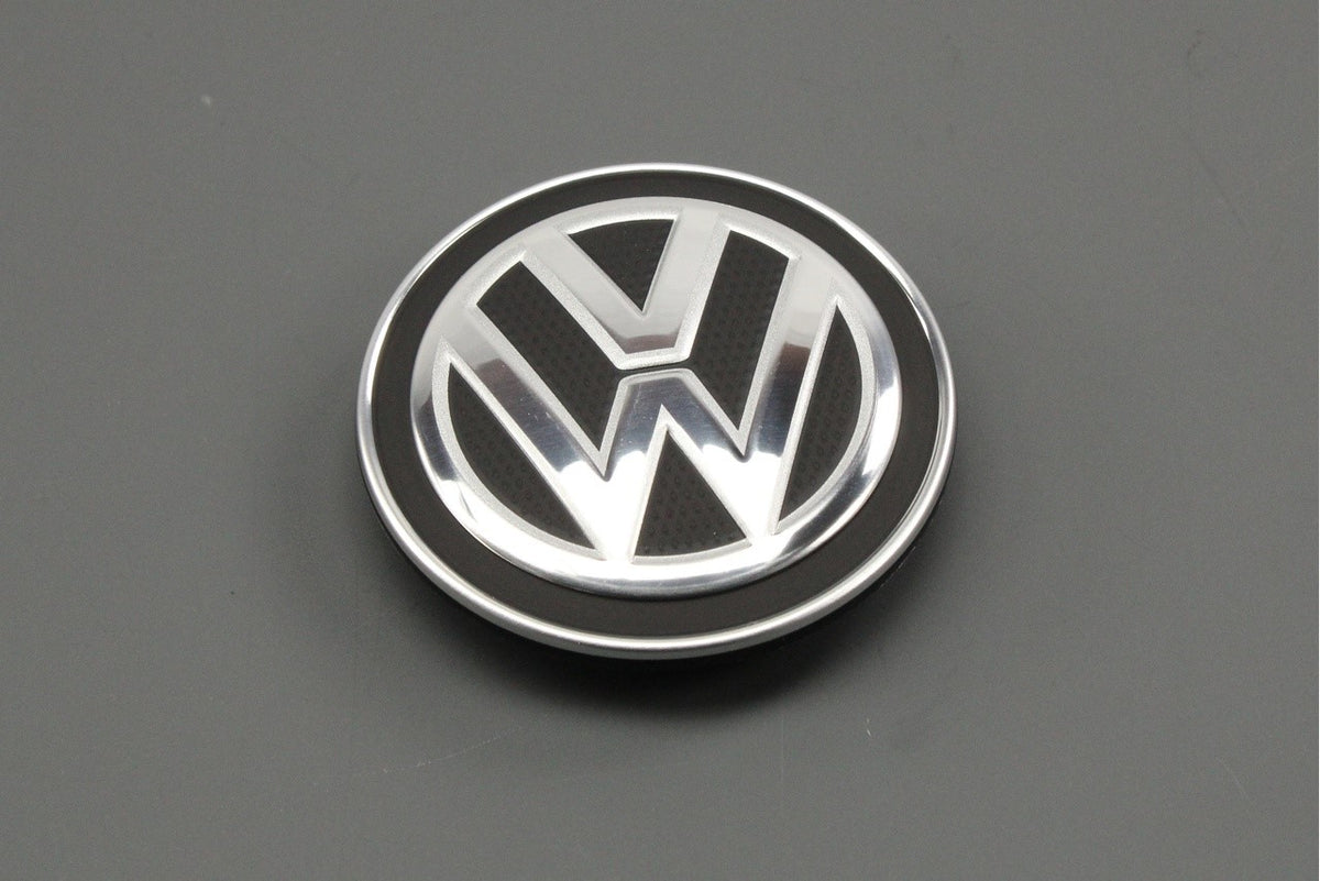 VW 2011-on satin black/chrome alloy wheel centre cap (x1) 5G0601171 XQ ...