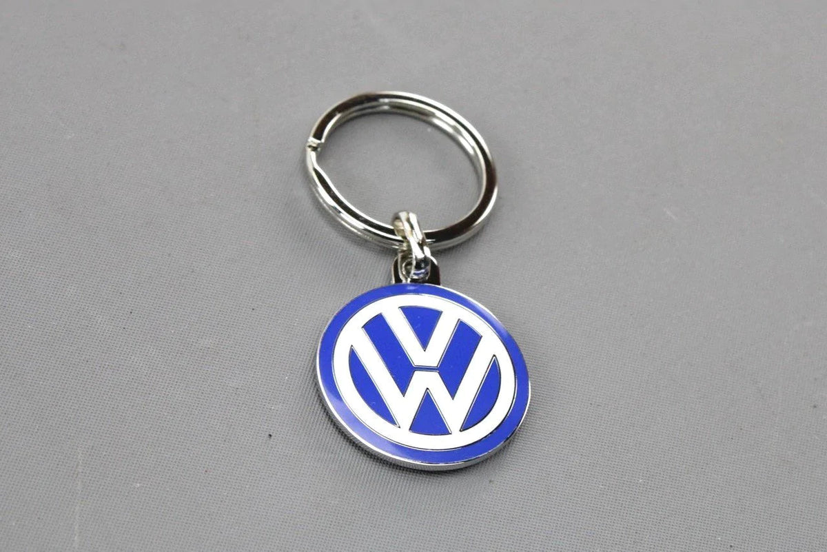 VW Logo metal keyring 30mm (blue & white enamel) 000087010 – Partshaus Ltd