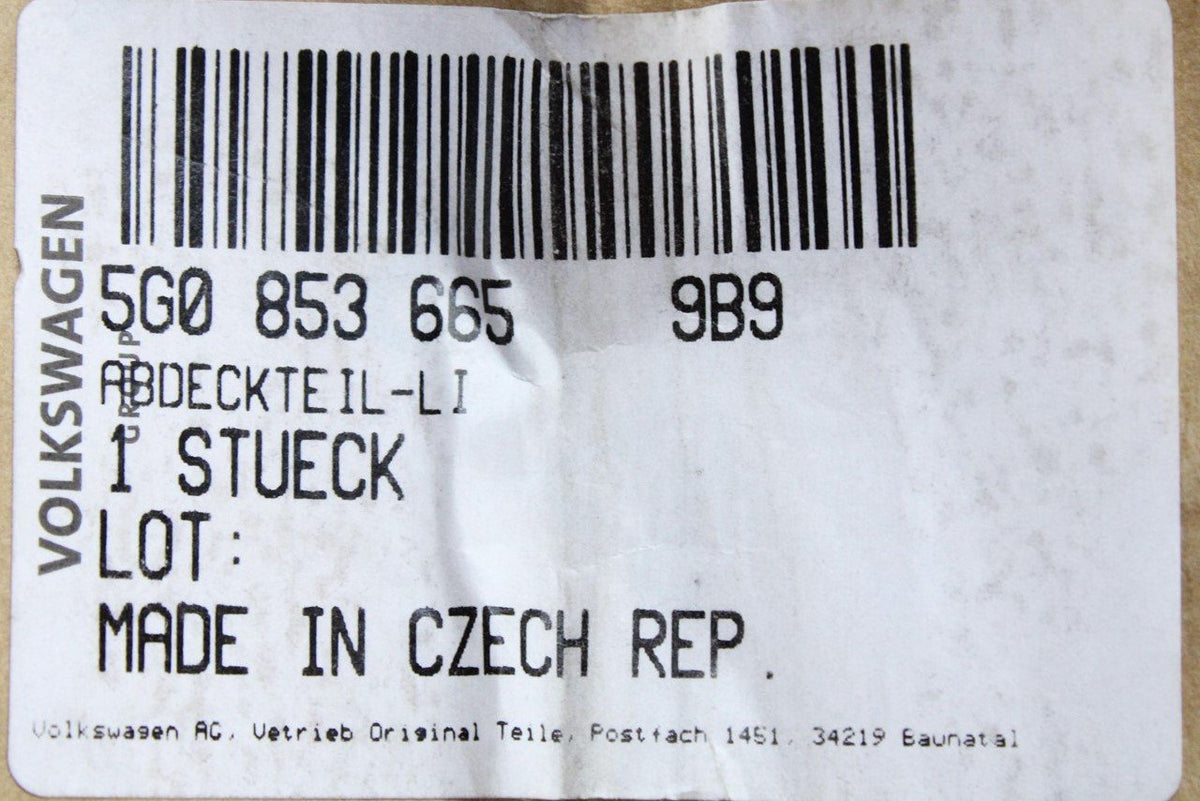 VW Golf MK7 2013-2016 front bumper lower left grill trim 5G08536659B9 ...