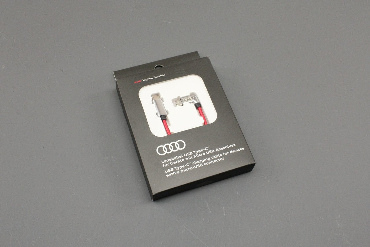 Audi USB-C to micro-USB charging cable (red/silver) 8S0051435J ...