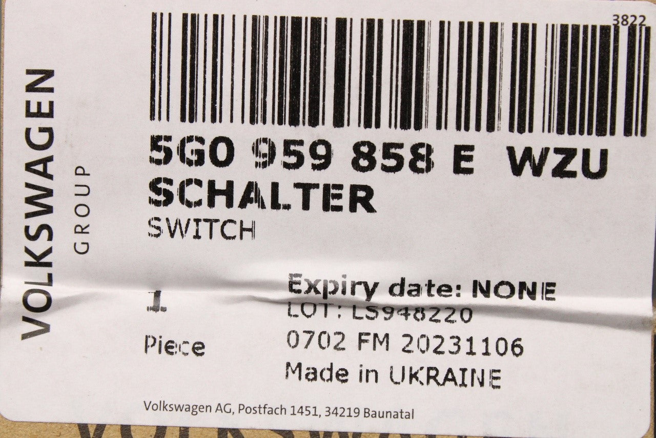VW Golf MK7 13-16 MK7.5 Crafter 17-on front window switch 5G0959858E W ...