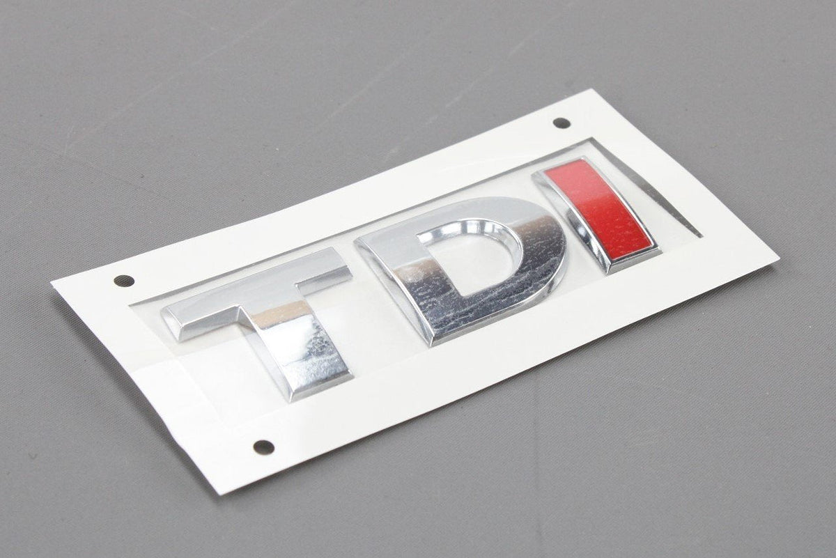 VW Amarok Crafter rear TDI lettering badge (chrome/red) 2H0853675B GQF ...