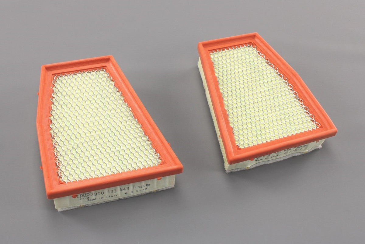 Audi RS4 B8 RS5 2013-16 air filter elements (pair) 8T0133843A 8T013384 ...