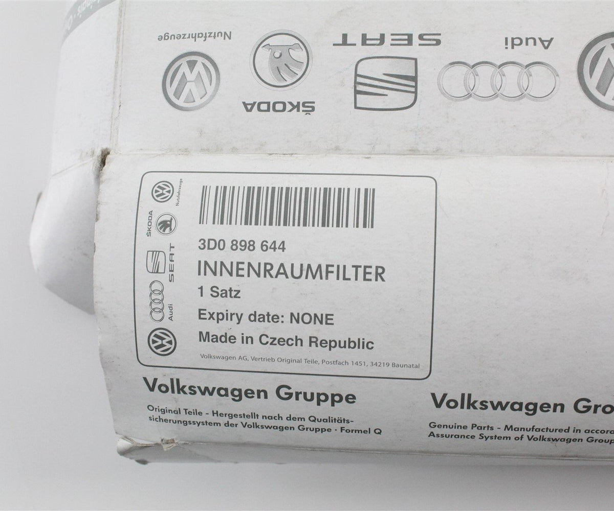 VW Phaeton 2002-2016 cabin pollen filter element 3D0898644 – Partshaus Ltd
